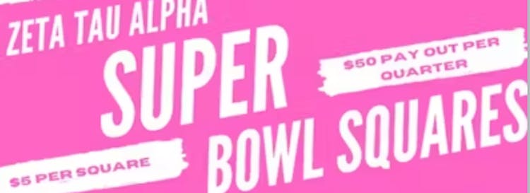 ZTA Superbowl Squares 2025 | Zeta Tau Alpha Foundation