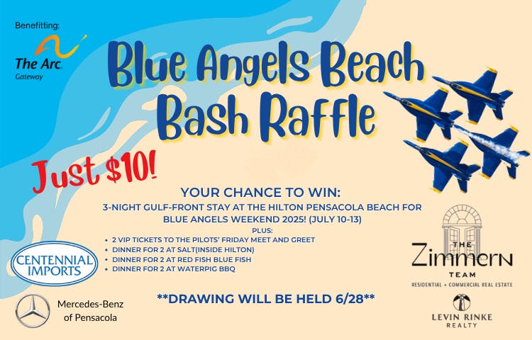 Blue Angels Beach Bash Raffle | The Arc Gateway