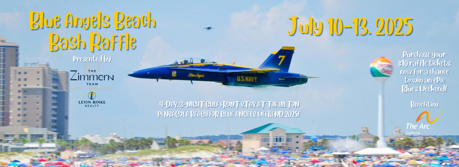 Blue Angels Beach Bash Raffle | The Arc Gateway