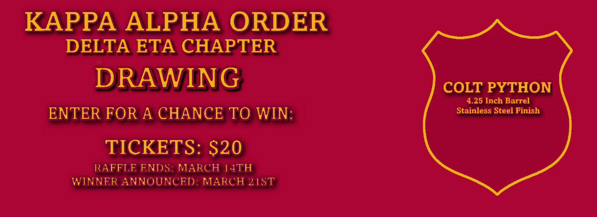 Colt Python Drawing- Kappa Alpha Order Delta Eta | Kappa Alpha Order